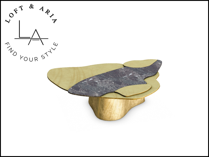 Second Life Marketplace - Loft & Aria - Augustine Coffee Table Brass